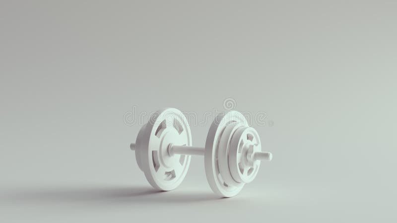 White Dumbbell Simple stock illustration. Illustration of elegant ...