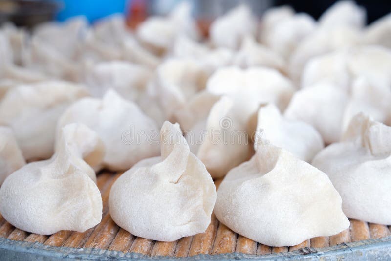 White Dumplings Made in Chinese Festivals Stock Photo - Image of diet ...