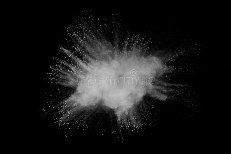 White Dust Particles Exhale in the Air. Stock Image - Image of closeup ...