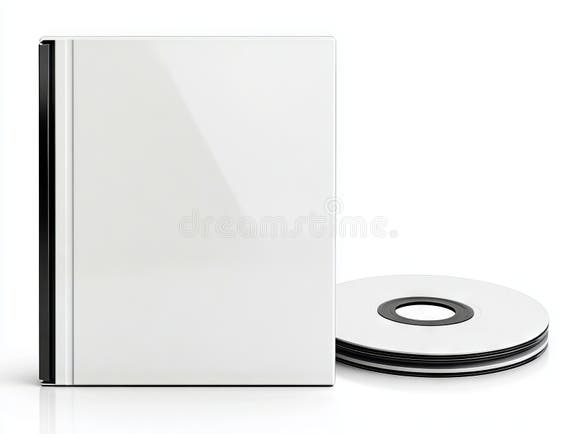 A White Dvd Case with a Cd on Top of it Stock Illustration ...