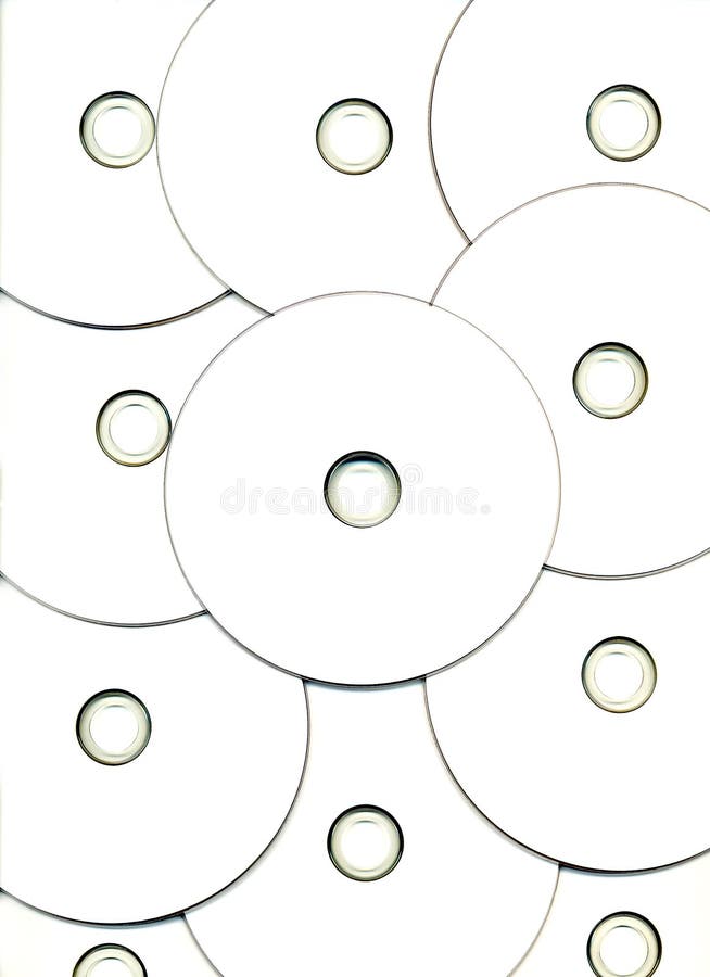 White DVD Computer Data Discs Pattern. Stock Image - Image of close ...