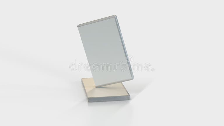 White DVD Cover on White Backdrop for Mockup Stock Illustration ...