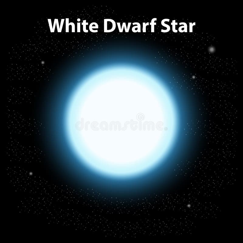 White Dwarf Star in Dark Space Background Stock Vector - Illustration ...