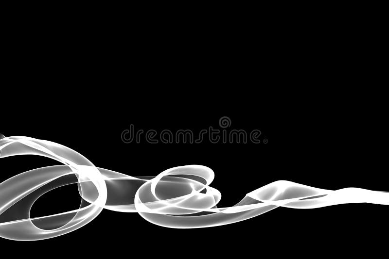 White Dynamic Abstract Strokes on Black Background Stock Illustration ...