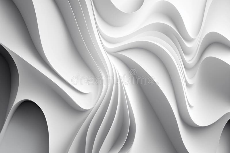 White Dynamic Abstract Wavy Wallpaper Background, Organic Beautiful ...