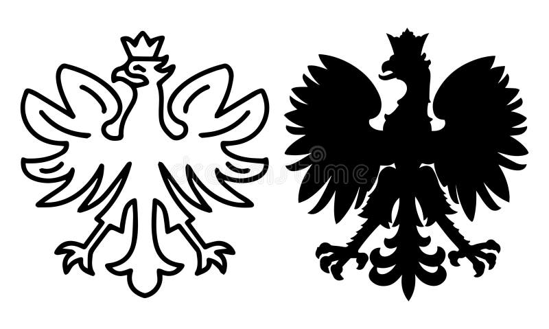 White Eagle - National Symbol of Poland - Thin Line Style Vector Icon ...