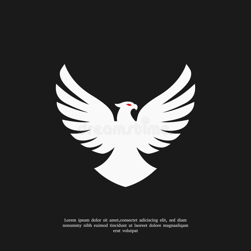 White Eagle Silhouette Vector Logo Stock Vector - Illustration of ...