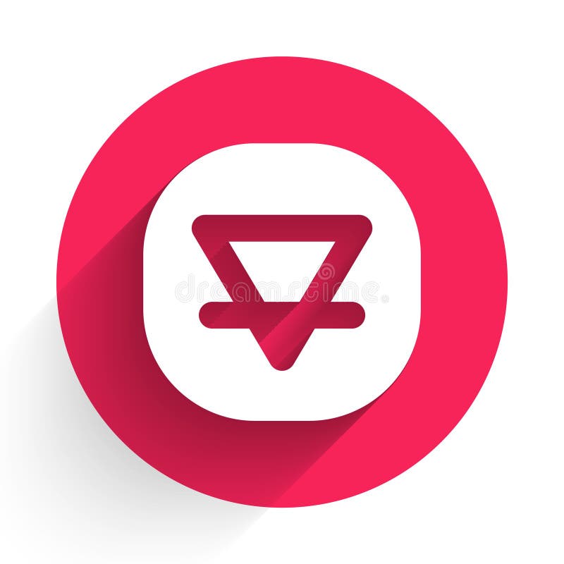 White Earth Element of the Symbol Alchemy Icon Isolated with Long ...