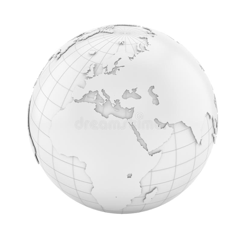 White earth globe stock illustration. Illustration of land - 84210766