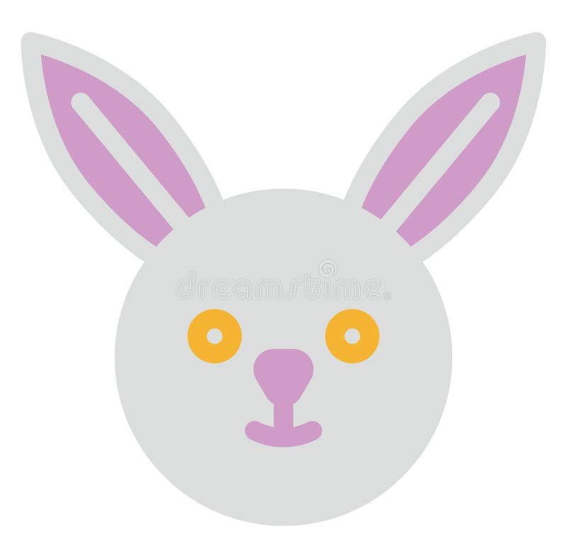 Easter bunny, icon stock vector. Illustration of white - 258928479