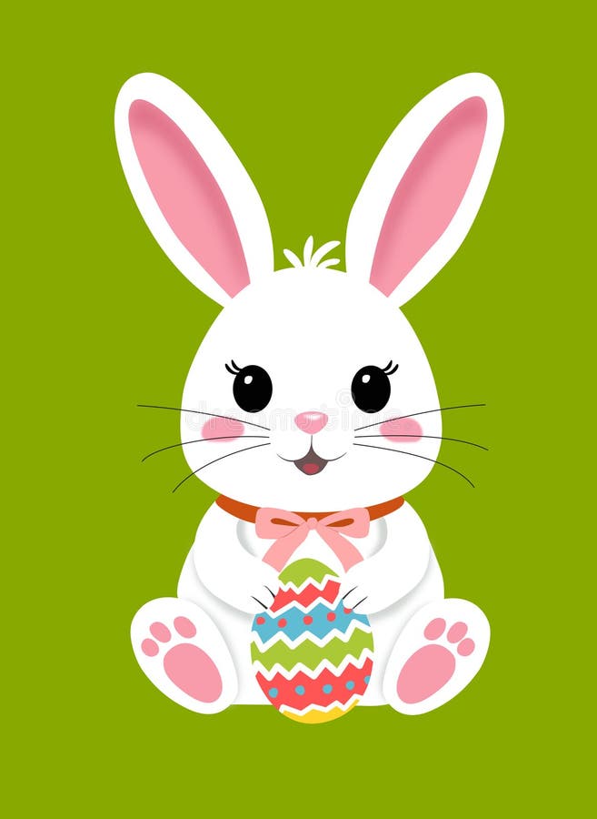 White Easter Bunny Vector Clipart Stock Vector - Illustration of rabbit, easter: 396779261
