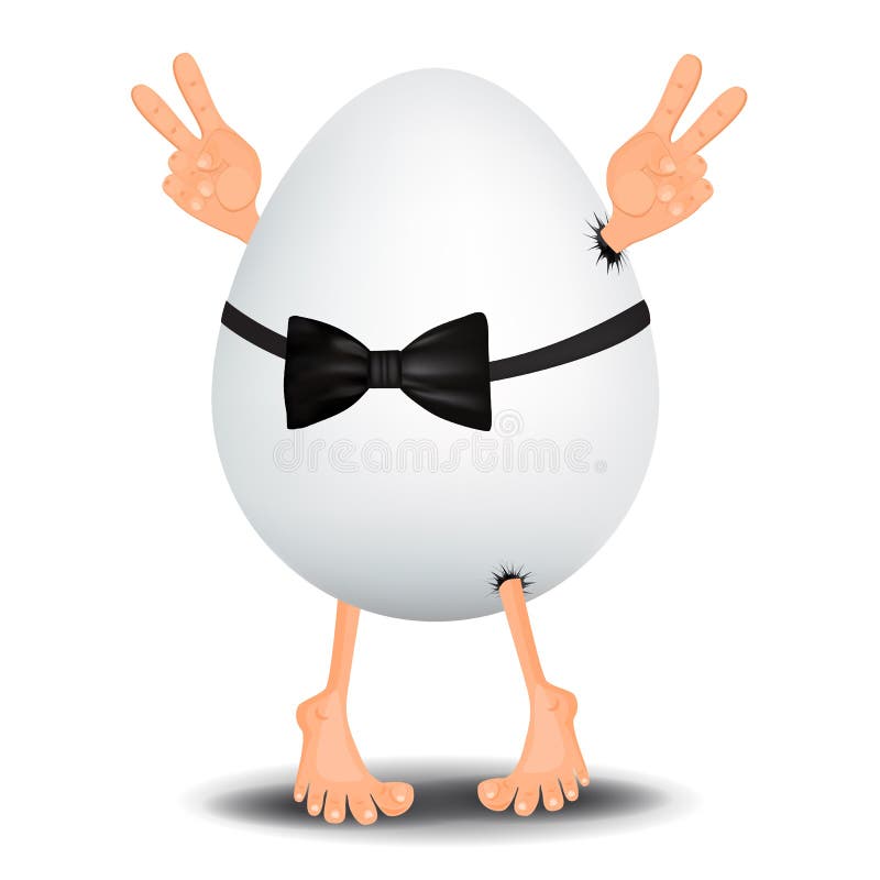Egg with legs stock vector. Illustration of gallinaceous - 3410215