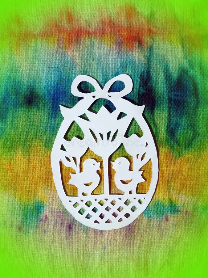 Easter egg. Paper cutting. stock photo. Image of cutting - 36732492