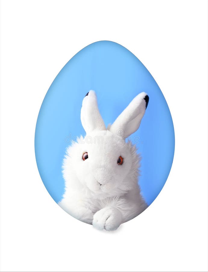 White Easter Rabbit with Sheet for a Text Writing. Easter Concept Stock ...
