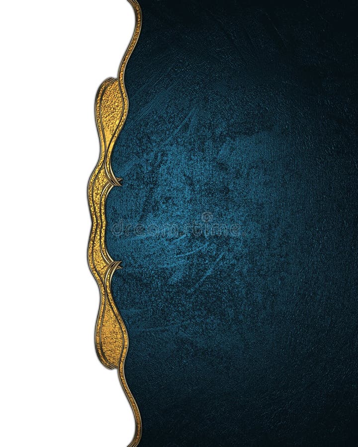 White Edge of an Antique Pattern with Blue Texture. Element for Design ...