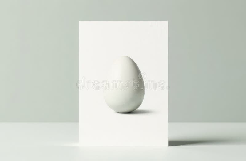 White Egg in a Cut-out Frame, Creative and Conceptual Easter ...