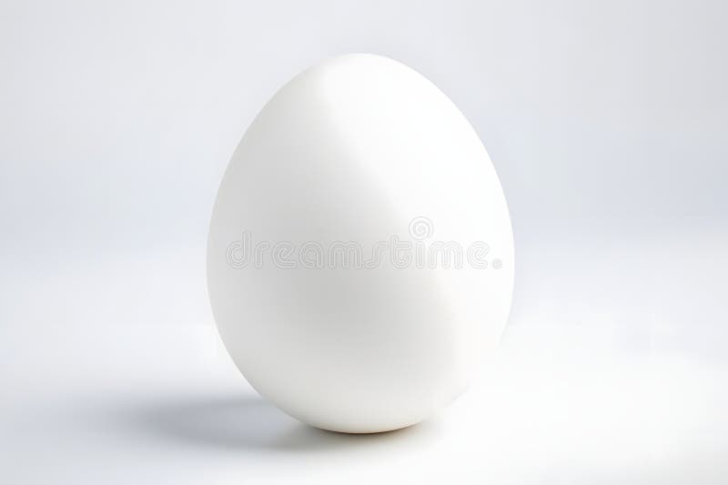 White Egg Isolated on White. Generative AI Stock Illustration ...