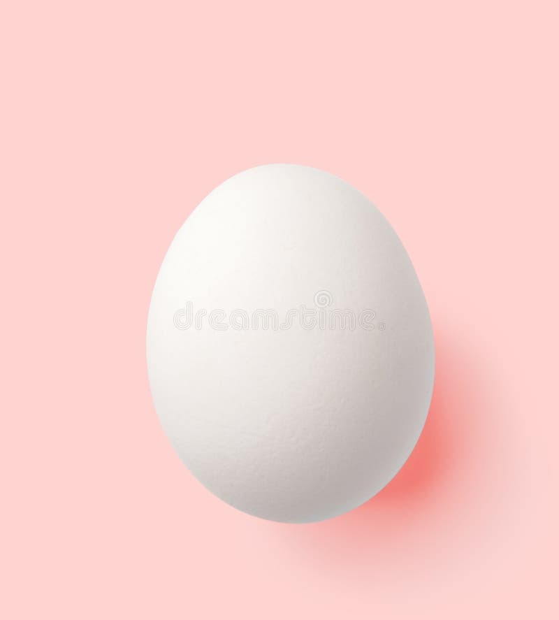 White Egg Isolated on Pink with Clipping Path Stock Image - Image of ...