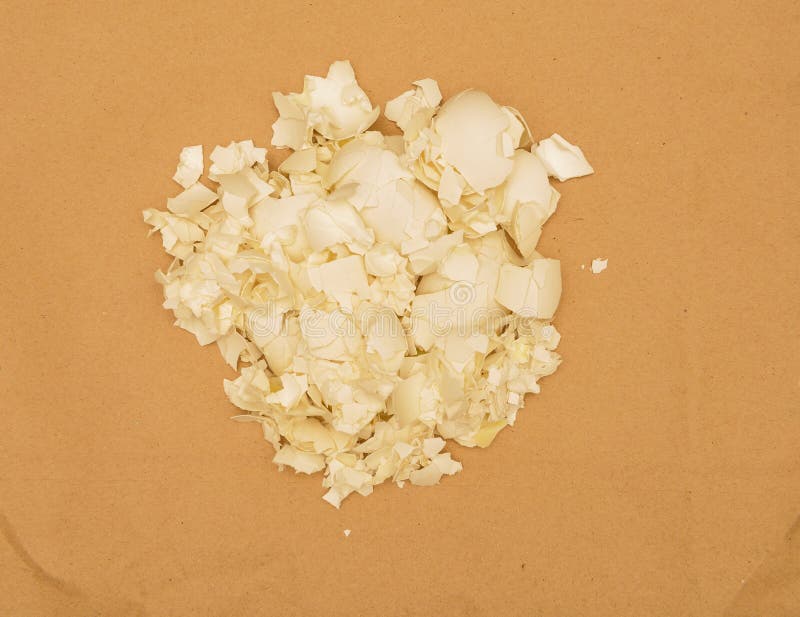 White Egg Shells Isolated on Brown Paper. Stock Image - Image of ...