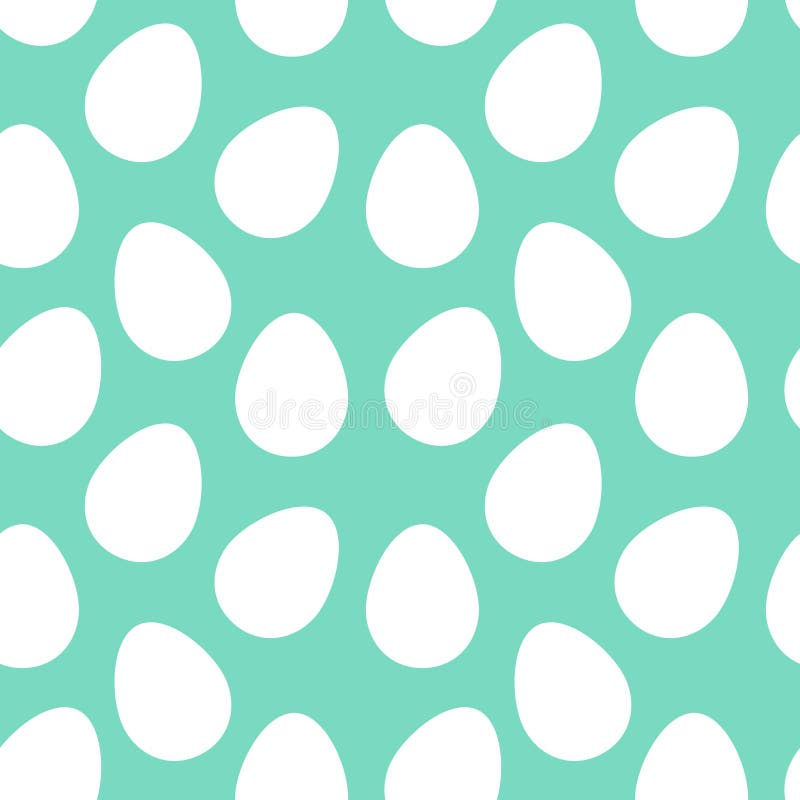 White Eggs on Blue Background Seamless Pattern. Easter Eggs Wallpaper ...