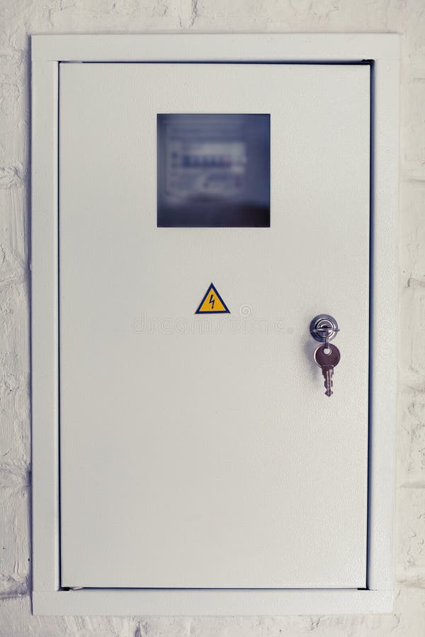 White electric box stock photo. Image of breaker, installation - 66472956