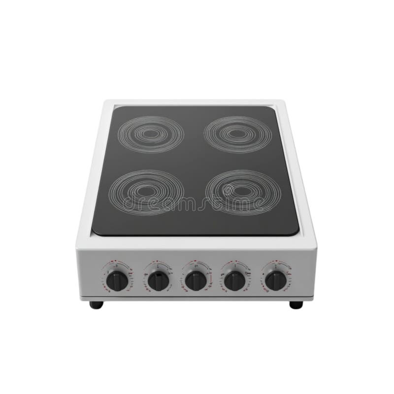 White Electric Cooktop Four Burners Kitchen Appliance Home Cooking ...