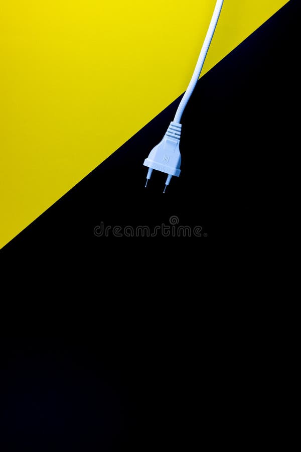 Electric European White Plug for Socket Isolated Stock Image - Image of ...