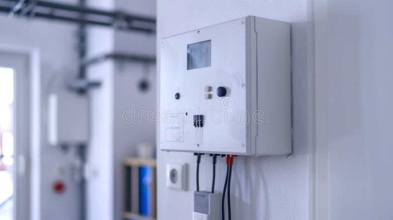 White Electric Fuse Box on a Wall Stock Image - Image of electrical ...