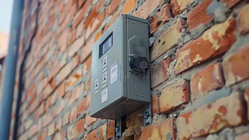 White Electric Fuse Box on a Wall Stock Photo - Image of cable ...