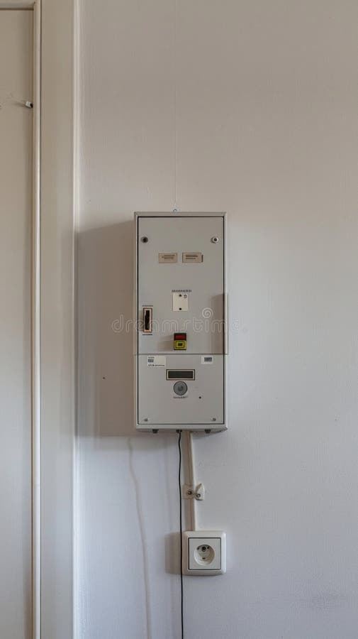 White Electric Fusebox on a Wall Stock Image - Image of component ...
