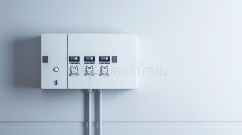 White Electric Fusebox on a Wall Stock Image - Image of cabinet ...