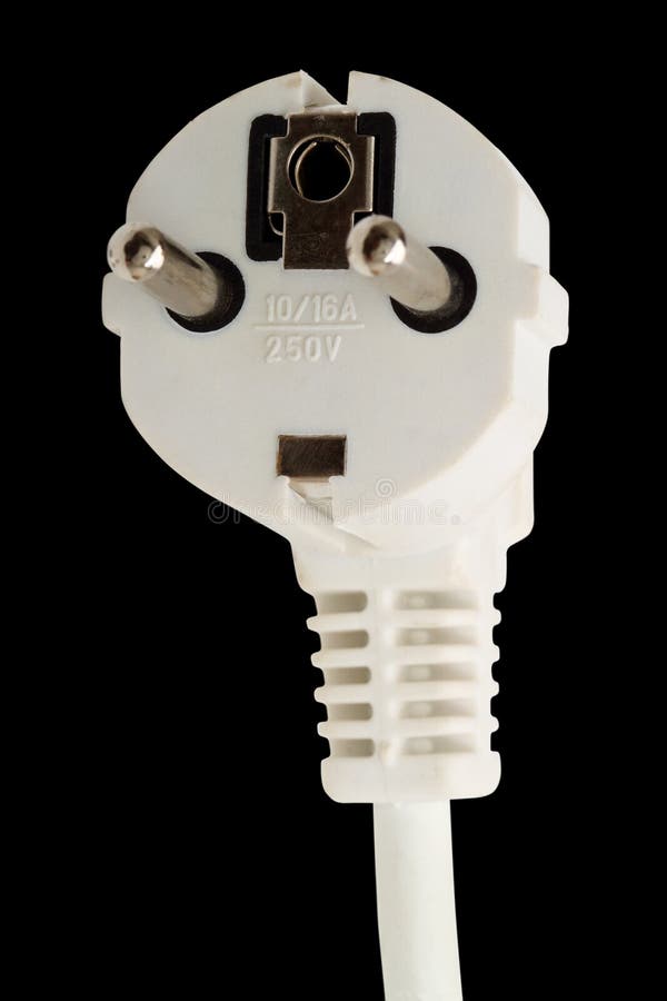 White electric plug stock image. Image of cord, rubber - 20876071