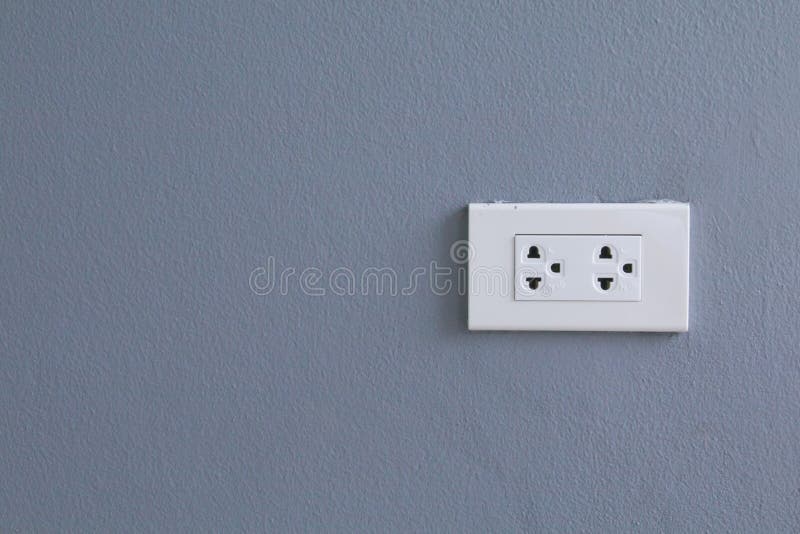 White Electric Plugs on Blue Wall Background,White Outlet Interior ...