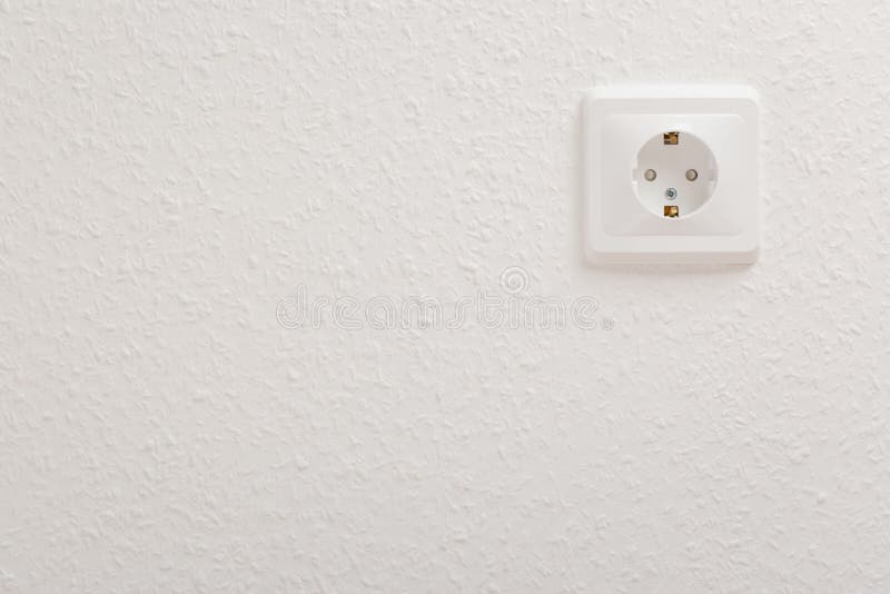 White Electric Socket at the Wall Stock Photo - Image of hazard ...