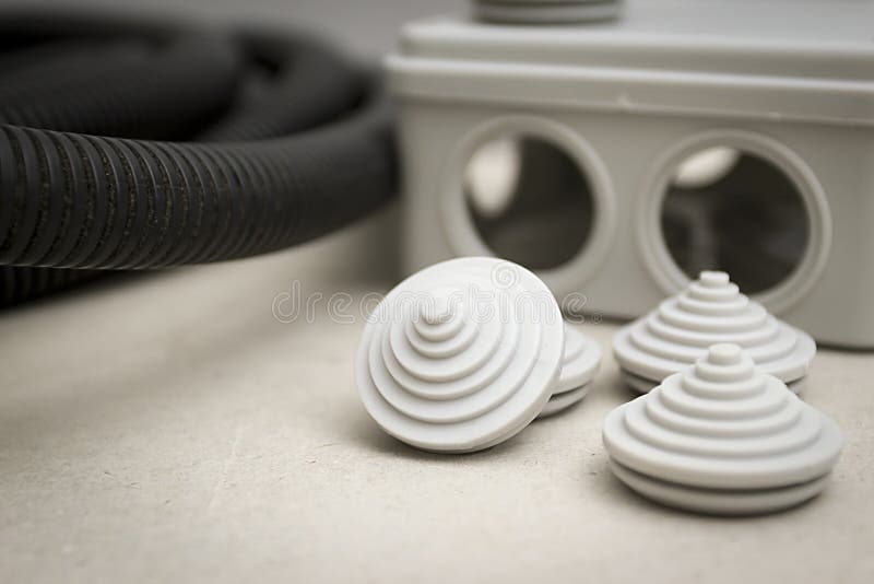 White Electrical Junction Box Stock Image - Image of electric ...