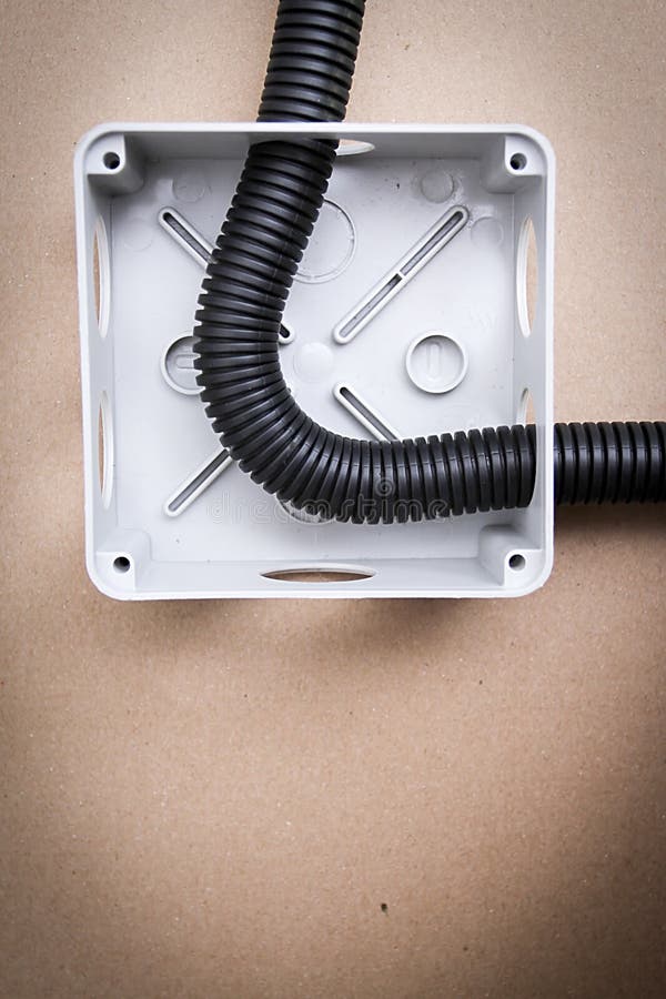 White Electrical Junction Box Stock Image - Image of junction, isolated ...