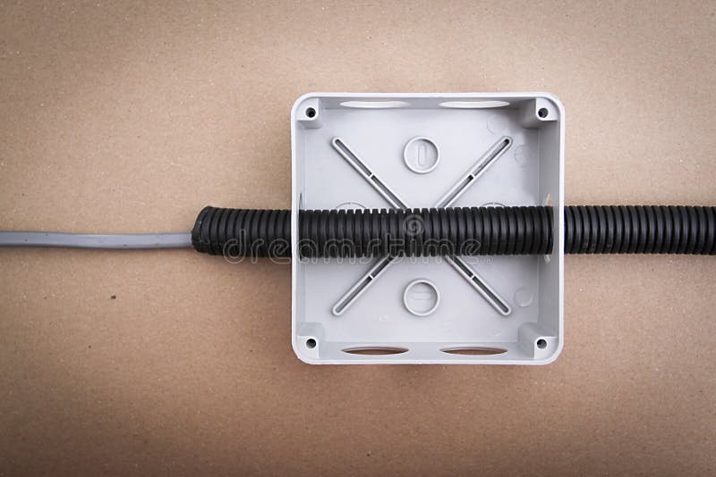 White Electrical Junction Box Stock Image - Image of isolated ...