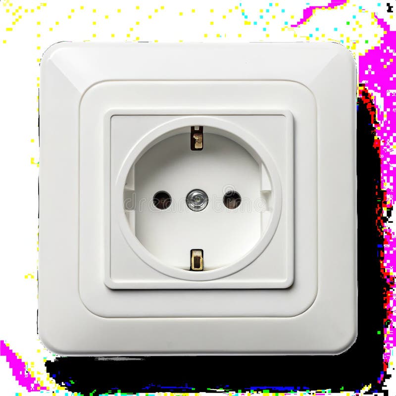 White Electrical Outlet Isolated on Transparent Background Stock Photo ...