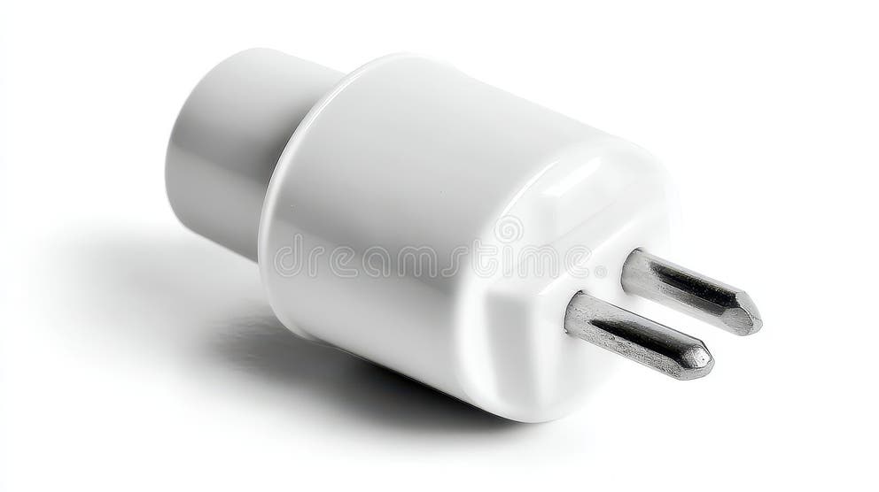 White Electrical Plug stock illustration. Illustration of electricity ...