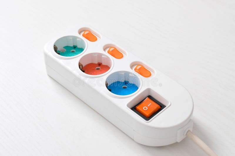 White Electrical Plug in Outlet Socket at Home Isolated on White ...