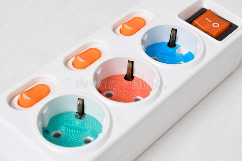 White Electrical Plug in Outlet Socket at Home Isolated on White ...