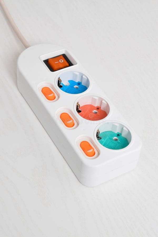 White Electrical Plug in Outlet Socket at Home Isolated on White ...