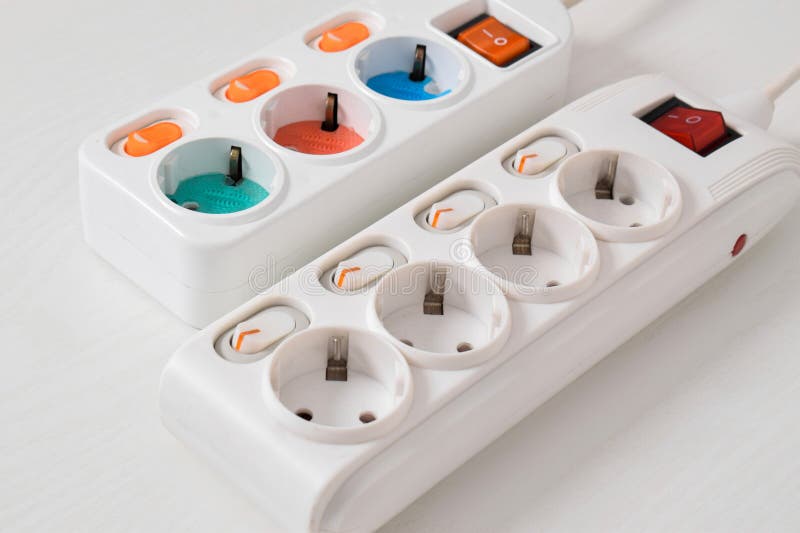 White Electrical Plug in Outlet Socket at Home Isolated on White ...