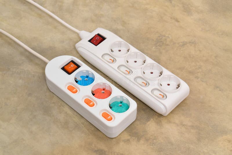 White Electrical Plug in Outlet Socket at Home Stock Photo - Image of ...