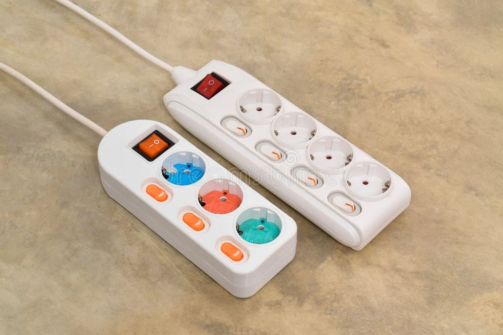 White Electrical Plug in Outlet Socket at Home Stock Photo - Image of ...