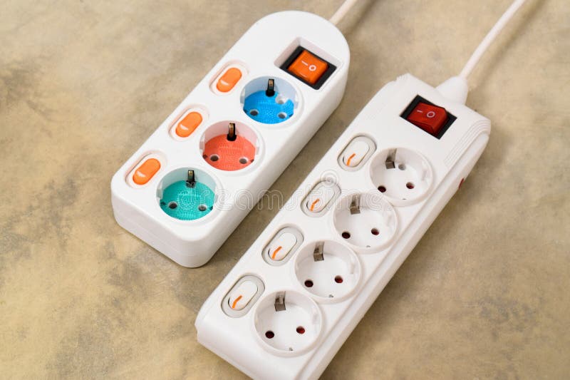 White Electrical Plug in Outlet Socket at Home Stock Photo - Image of ...