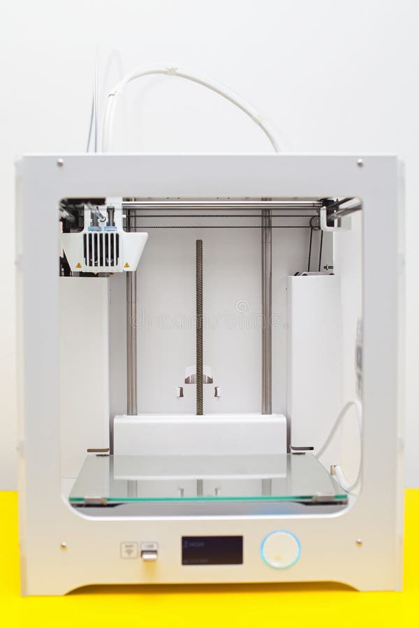 White Three-dimensional Printer Stock Photo - Image of machine, concept ...