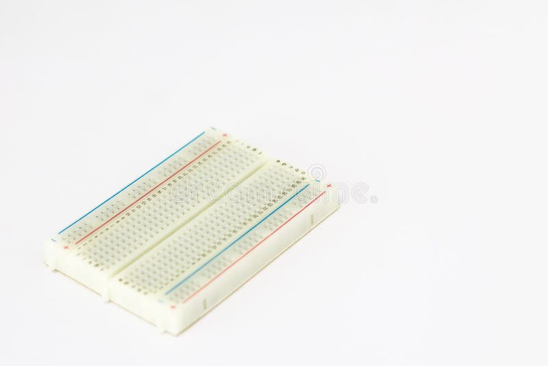White Breadboard - Electronics Lab Equipment Stock Image - Image of ...