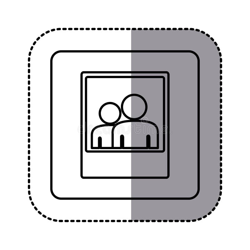 White Emblem People Picture Icon Stock Illustration - Illustration of ...