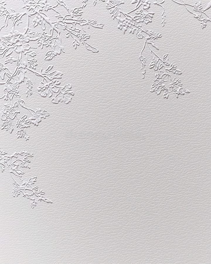 White Embossed Floral Pattern on a Textured Background, with an Elegant ...